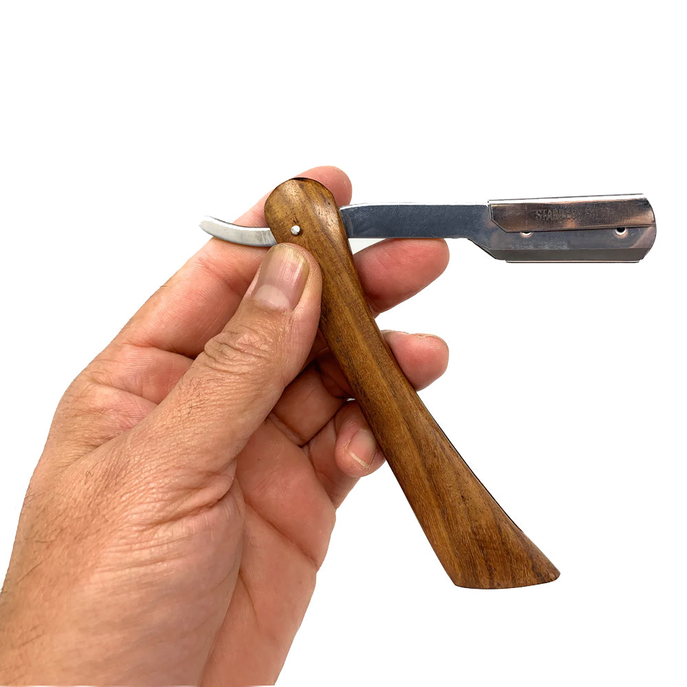 Scalpmaster Wooden Handle Straight Edge Razor – Allegro Beauty Store