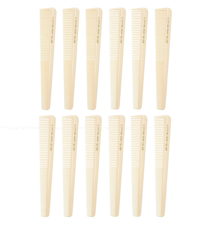 Styling Gear #130 Taper Barber Cutting Combs 12 Count – Allegro Beauty ...