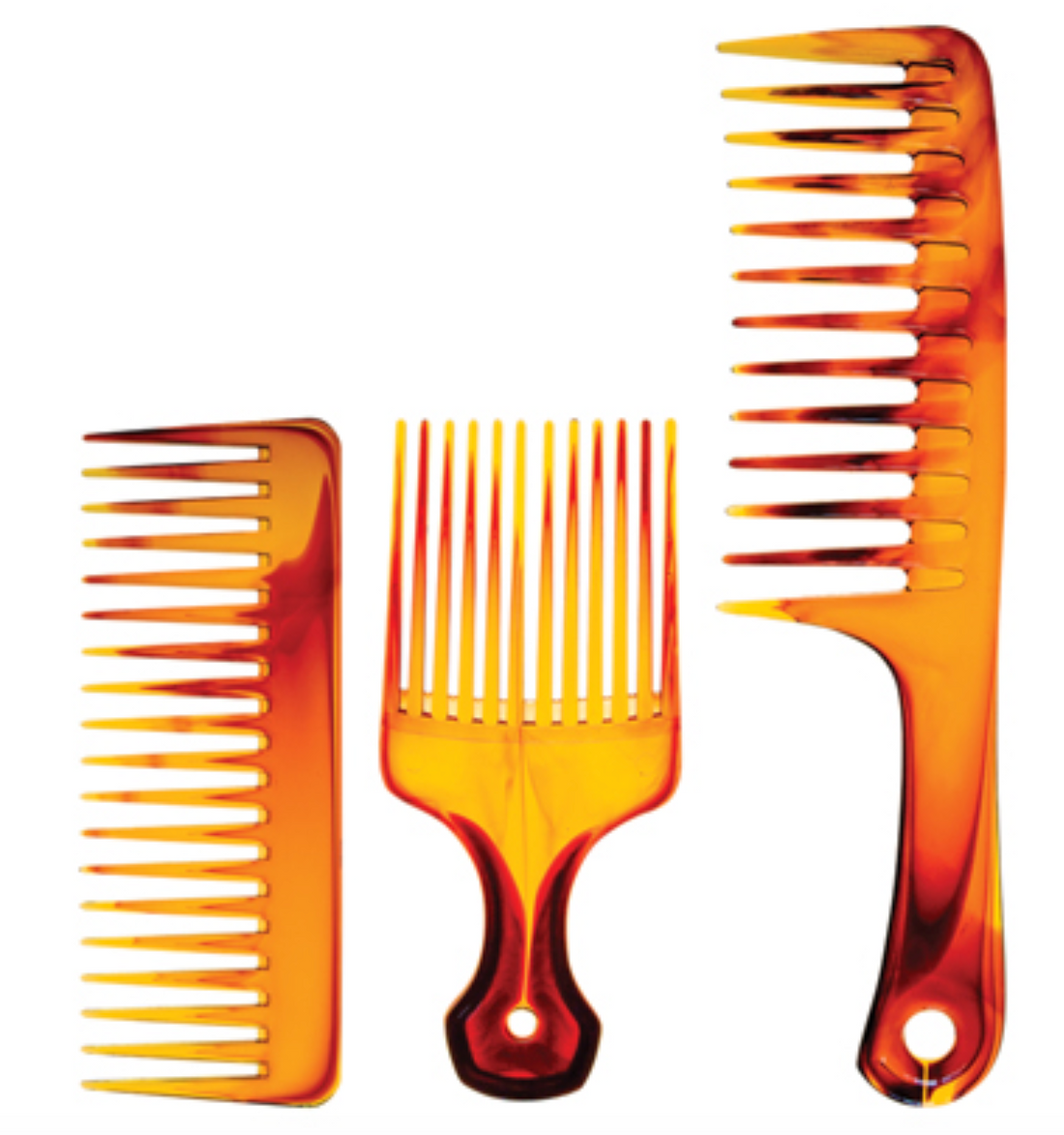 Scalpmaster Comb Set Combs With Handles Pik Comb Wet Comb Detangling C ...