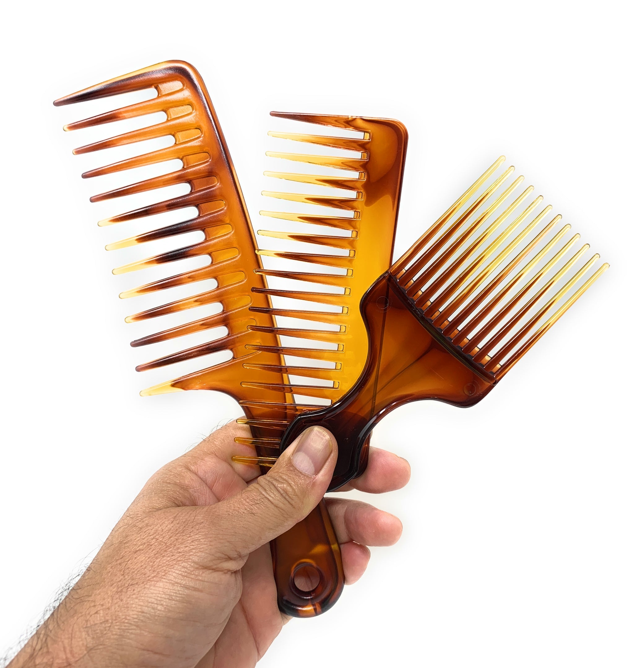 Scalpmaster Comb Set Combs With Handles Pik Comb Wet Comb Detangling C ...